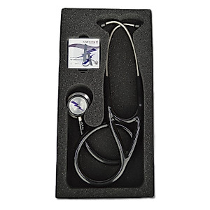 Lightning X Premium Cardiology Professional Dual Head Stainless Steel Stethoscope - Black