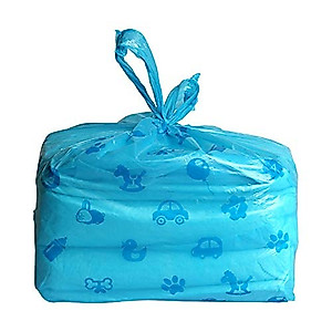 Disposable Diaper Bags with Easy-Tie Tabs, Degradable Diaper Trash Bags or Pet Waste Bags, With Cute Pattern Unscented Biodegradable Diaper Sacks, 200 Counts