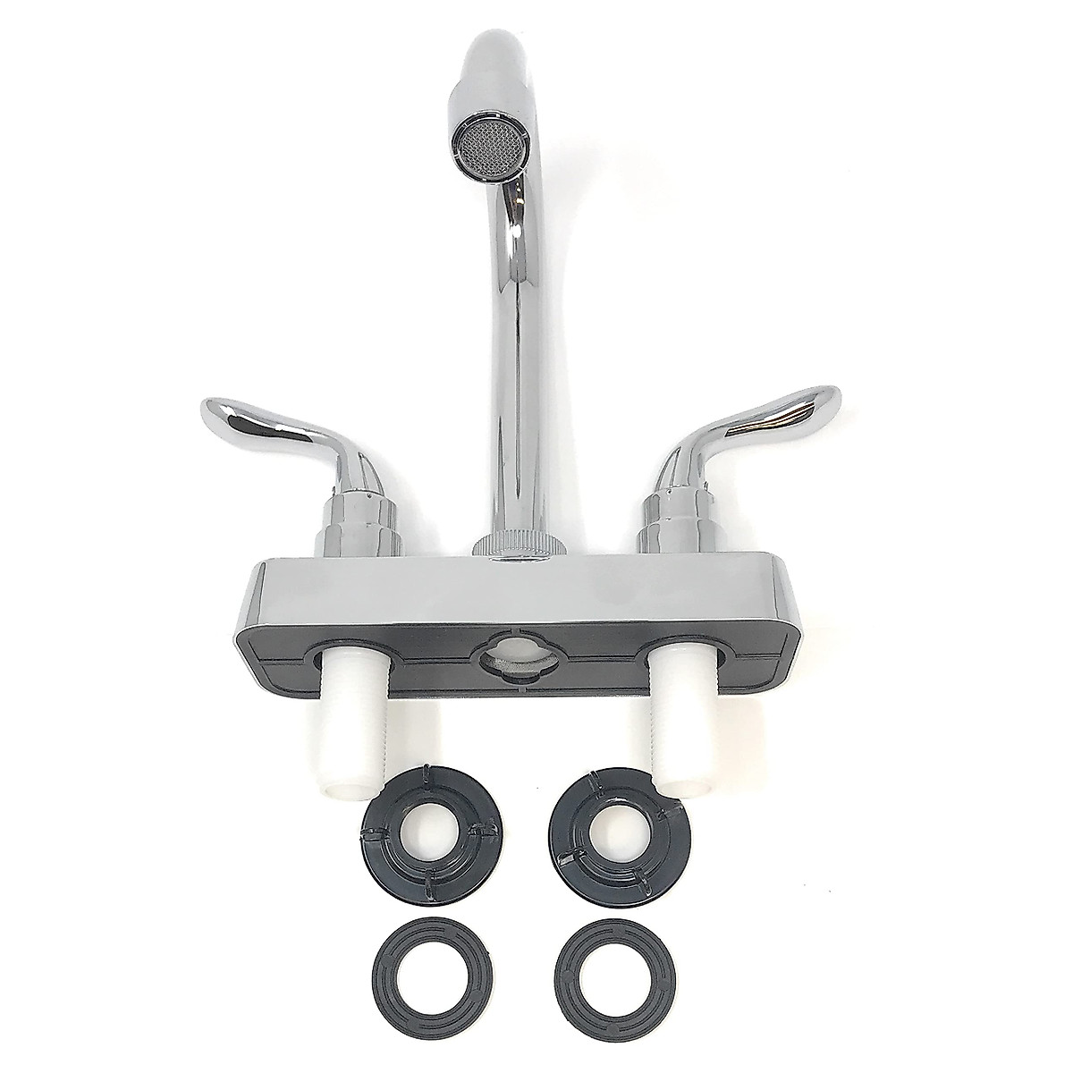 4" Faucet Bathroom Bar Utility Sink Plastic Chromed, 2 ADA Push Handles [PRO-3735P] - Grifo de Plastico de Calidad para baño o cocina