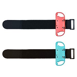 (2 Pack) Orzero Just Dance Adjustable Wristbands Set Compatible for Ring Fit Adventure Switch Joy-Con Controllers Gamepad with Hook&Loop Strap