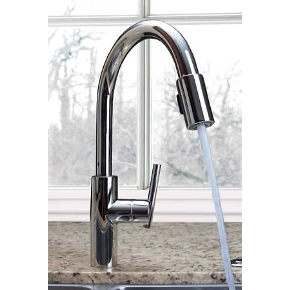 Newport Brass 1500-5103/26 East Linear Pull Kitchen Faucet, Polished Chrome