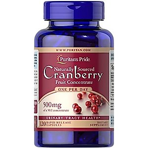 Puritans Pride One A Day Cranberry Promotes Urinary Health by Cleansing The Urinary Tract, 120 ct