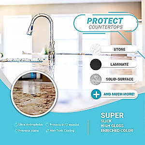 Lifeproof Home Ceramic Coating Spray Kit - Shine, Seal, & Protect Stainless Steel, Appliances, Countertops, Glass & More Kitchen + Bath Surfaces - Repels Stains, Grime, Fingerprints, Liquids & More!