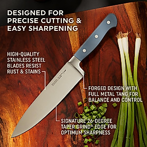 Chicago Cutlery Halsted (3-PC) Cutlery, Ergonomic Handles and Sharp Stainless Steel Professional Chef Cutlery Set