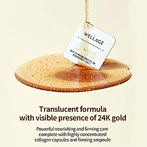 WELLAGE Real HA Bio Lift One Day Kit 7ea, Anti-Aging Serum with Concentrated Collagen, Bouncy and Firm Skin, High Nourishing Formula with 24K Gold and Peptides, Golden Ray for Aging and Loose Skin