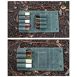 Ivyoiux Spice Jar with Storage Bag Food Seasoning Bottle Salt/Sugar Holder Jar Gadget for Outdoor Camping Picnic 9Pcs Green