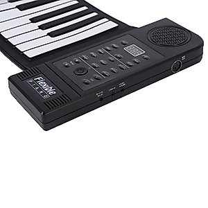 Portable 61-Keys Roll up Piano, Soft Silicone Flexible Electronic Digital Music Keyboard Piano Fit for Piano Beginner Support Recording, Playback, Programming