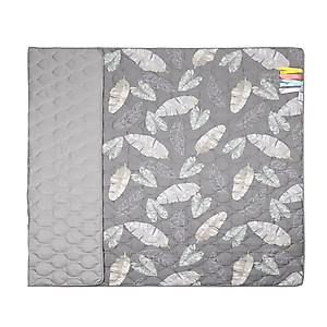 DHZJM Baby Play Mat,71x59 Play mat for Baby,One-Piece Crawling Mat Non Slip Baby Mat for Floor,Tummy Time Mat-Baby Padded Floor mat Compatible for Dripex Baby Playpen-Baby Regustrt Search (Leaves)