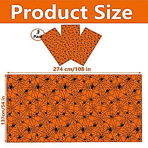 UOMNICUE Christmas Tablecloth 54 X 108Inch,Disposable Plastic Red White Christmas Trees Snowflakes Table Cover Christmas Theme Tablecloth for Christmas Holiday Party Decorations (3, Spider Web)