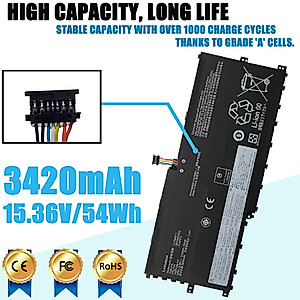 LAQUEENA L17M4P71 Laptop Battery Compatible with Lenovo ThinkPad X1 Yoga 3rd Gen 2018 Series Notebook L17M4P73 L17C4P71 01AV474 01AV475 01AV499 02DL003 SB10K97623 SB10K97624 SB10K97638 54Wh