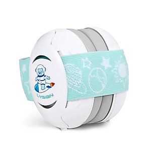 LYSIAN Baby Headphones Hearing Protection Ear Muffs for Infants 0-3 Years with Elastic Headband, Noise Cancelling Baby Earmuffs for Parade Fireworks, Festival, Sleep, Travel, Plane (White)