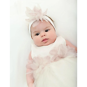 Lilax Baby Girl Tulle Dress Gown Pageant 3 Piece Party Wedding Dress (6-9 Months, Pink)