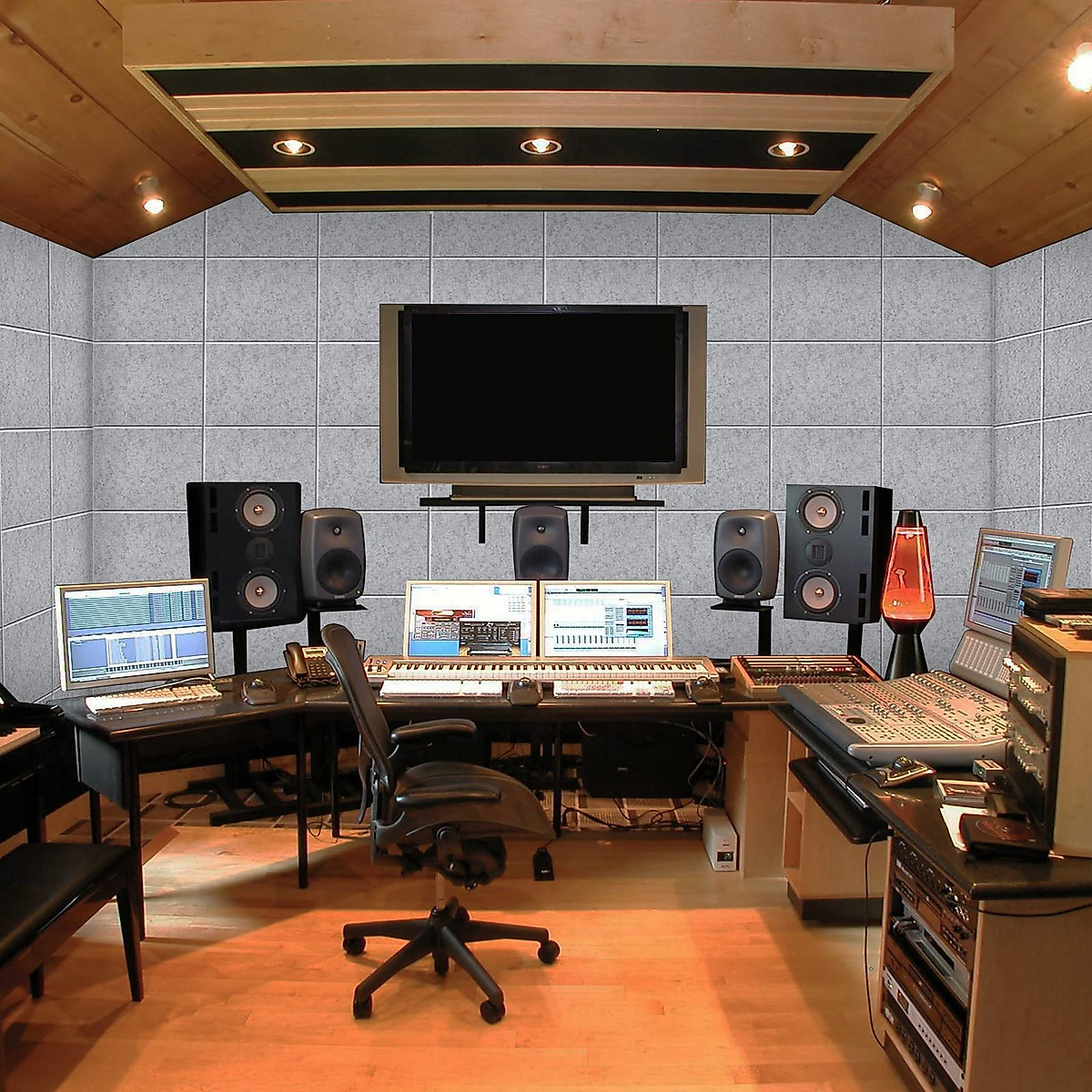 VANCORE 6 Pack Acoustic Panels 16"x 12"x 0.4" Sound Proof Padding, Sound Blocking Absorbing Padding for Wall Ceiling Acoustic Treatment for Home Office Decoration, Grey