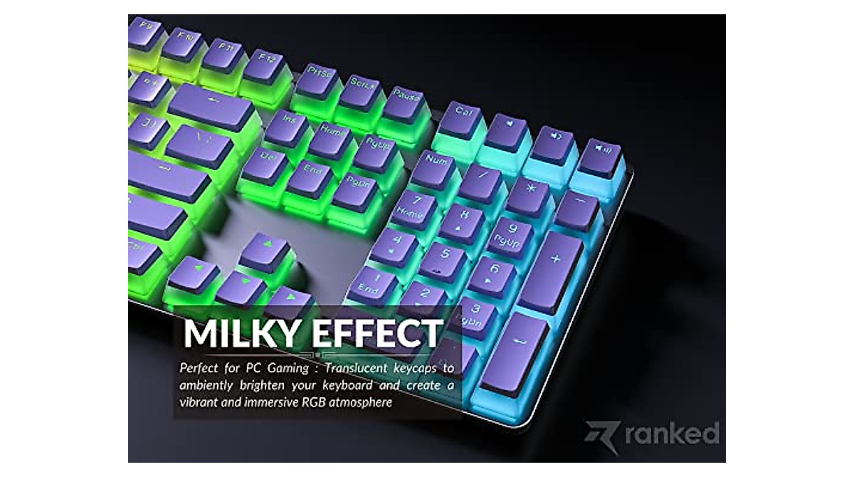 Ranked Pudding Keycaps for RGB Mechanical Keyboards