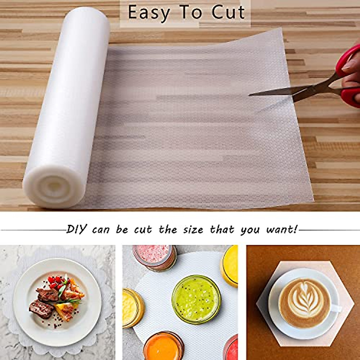 ALTOGEZE Shelf Liner Waterproof,Drawer Liner Washable,No Odor EVA Cabinet Liners Non Slip,Non-Adhesive Tool Box Liner & Shelf Paper for Cupboard,Bathroom Shelves,Shoe Rack(11.8 x 78.7 in,Transparent)