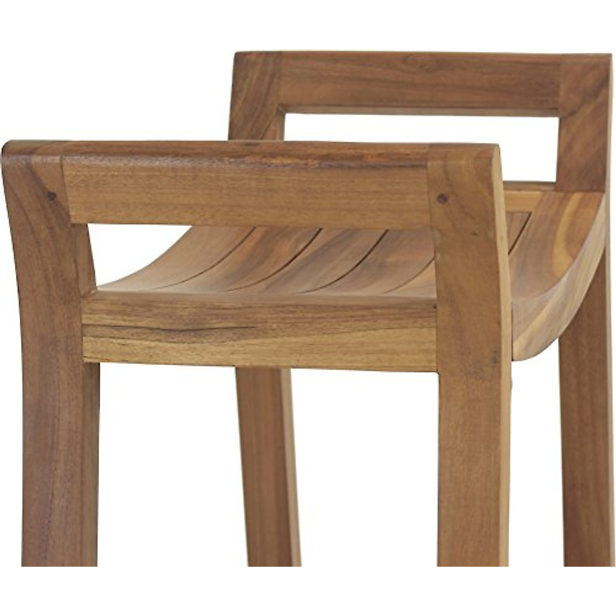 AquaTeak Patented Asia Ascend Teak Shower Bench with Elevated Height and Shelf