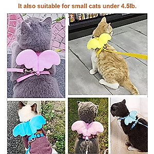 ROZJOVU Rabbit Harness and Leash, Adjustable Bunny Harness, Cute Bunny Collar Leash for Jogging Pet Bunny Supplies Accessories Harness and Leash Set for Adult Guinea Pig,Ferret,Small Pet Animals