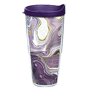 Tervis Marble Alexandrite Made in USA Double Walled Insulated Tumbler Travel Cup Keeps Drinks Cold & Hot, 24oz, Classic