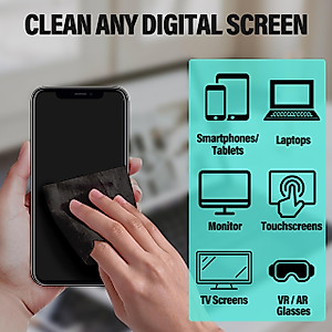 Calyptus Screen Cleaner Spray Kit | (2X) 16oz Sprayer Bottle + (4X) XL Microfiber Cleaning Cloth | Alcohol Free | Phone, Laptop, TV Screen, iPad, iPhone, MacBook Pro, Computer Monitor, Car Screen
