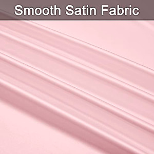 Homiest 60"x80" Duvet Cover for Weighted Blanket, Blush Pink Satin Weighted Blanket Cover Full/Queen Size with 8 Ties, Silky & Removable Zippered Duvet Cover Heavy Blanket Duvet Cover for Adults
