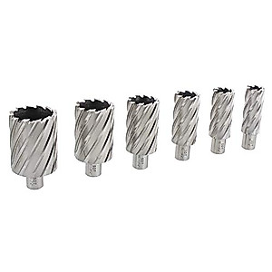 Steel Dragon Tools AC2-7PCLG 7PC Annular Cutter Kit Depth 2" Large Sizes 1" - 2" 1 Pin