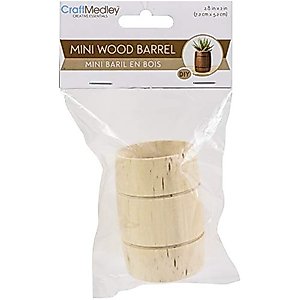 Mini Wood Barrel 72x52mm -