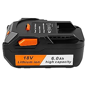 [1-Pack] 18V High-Output 6.0Ah Lithium-ion Battery for Ridgid 18V Tools Battery R840089 R840087 R840086 R840085 R840084 R840083 AC840085 AC840086 AC840087P