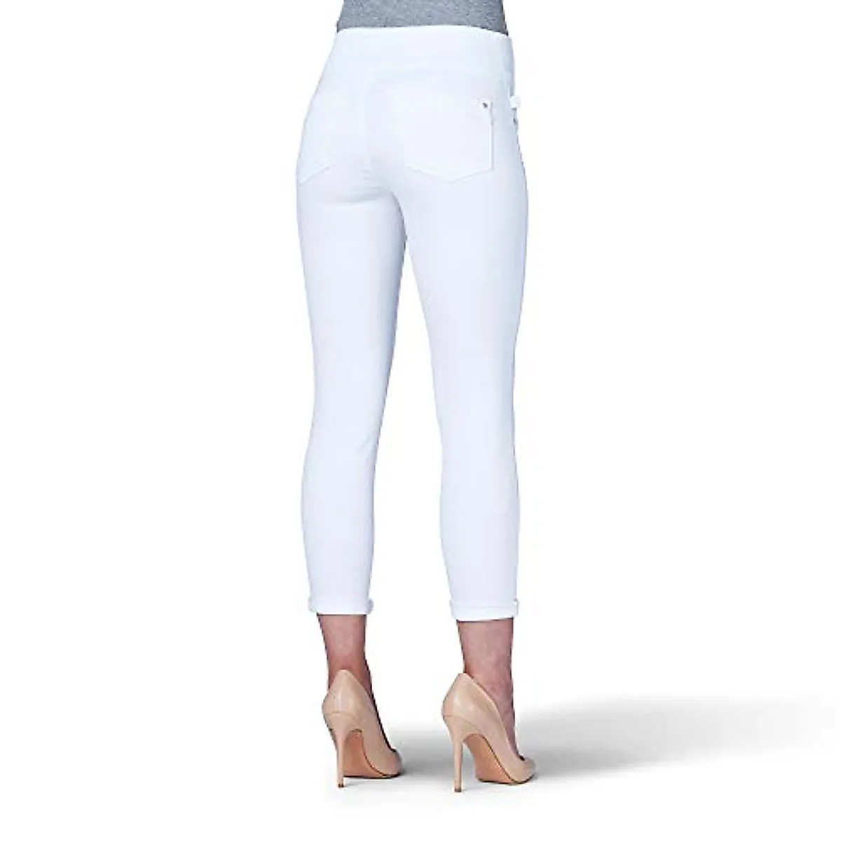 Rock & Republic Womens Denim Rx Fever Stretch Crop Capri Jeans, Antidote-White, 10 US
