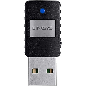 Linksys AE6000 Wireless Mini USB Adapter AC 580 Dual Band,Black,8.60in. x 5.40in. x 2.30in.