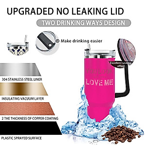 liabiliies 40 oz Tumbler with Handle and Straw You Look Like You Love Me Tumbler Personalized Tumblers with Lid and Straw Insulated Tumbler Stainless Steel Tumblers