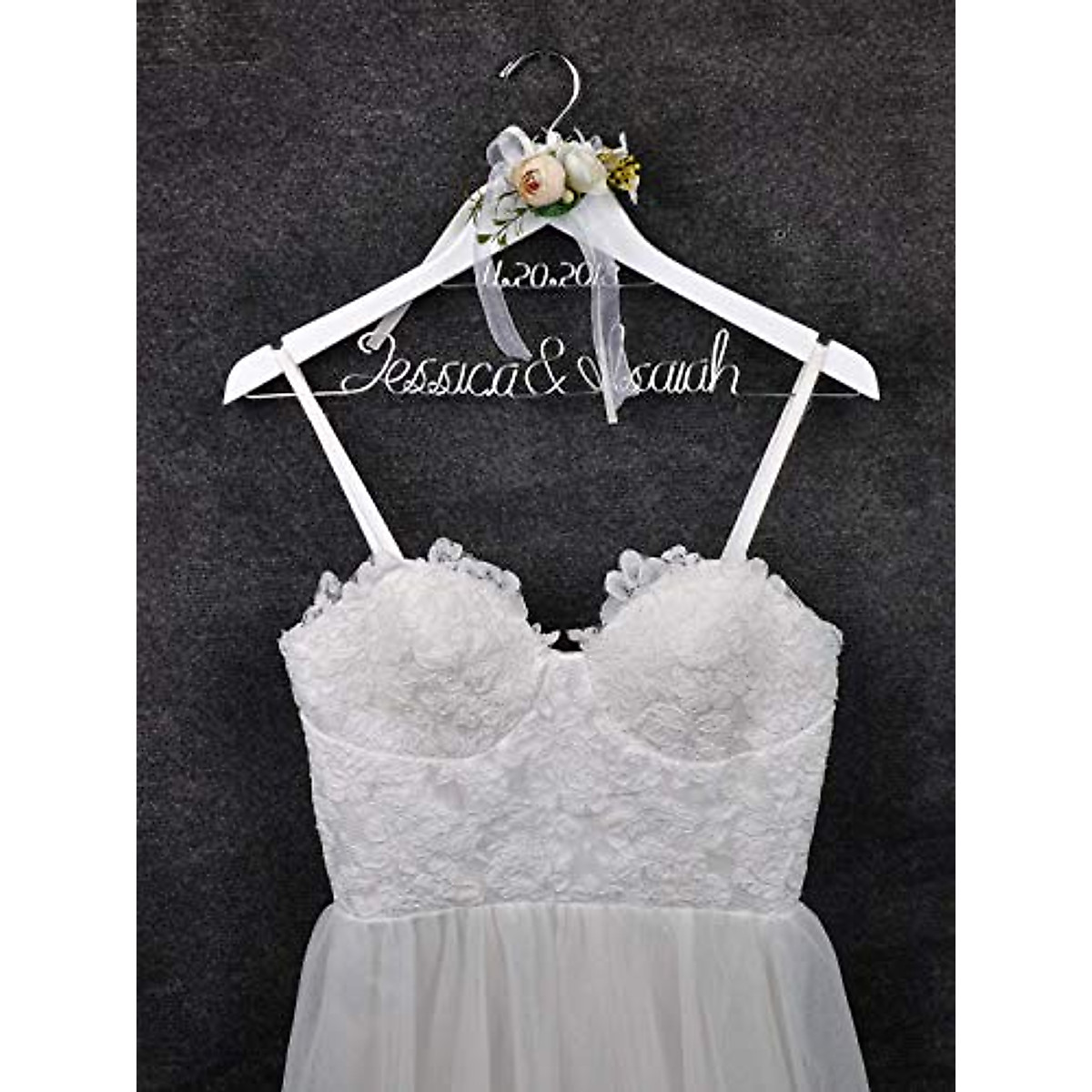 Bride hanger, wedding hanger, Mr & Mrs hanger, custom hanger, bridesmaid, maid, personalized bridal hanger (date/letter), doctor, graduation dress hanger