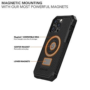 Rokform - iPhone 14 Pro Max MagSafe Compatible Rugged Case + RokLock Sport Ring Stand & Grip + 2-Pack Screen Protector Kit