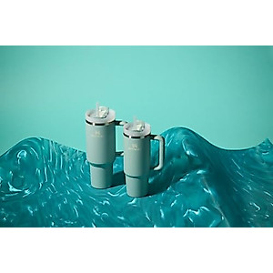 Stanley Quencher H2.0 Tumbler with Handle and Straw 30 Ounces | Flowstate 3-Position Lid | Cup Holder Compatible for Travel | Insulated Stainless Steel Cup | BPA-Free | Seafoam