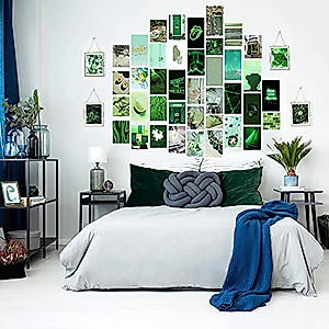 TE SIER 60PCS Green Wall Collage Kit,Green Aesthetic Pictures,Room Decor for Bedroom Aesthetic,Wall Art Posters for Room - Teen Room Décor,Art Pictures,Photo Collection