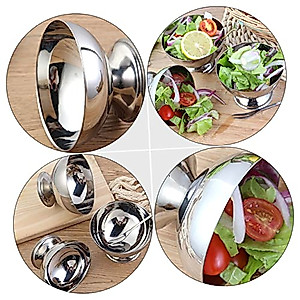 KJHBV 1pc Stainless Steel Dessert Cup Fruit Containers Refrigerator Containers Small Glass Containers Wedding Tumbler Metal Sauce Cup Footed Trifle Bowl Salad Cup Household Tableware Mug