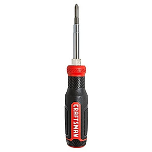 CRAFTSMAN Screwdriver, Multi-Bits 6-Way, Store Extra Bits in Handle (CMHT68000)