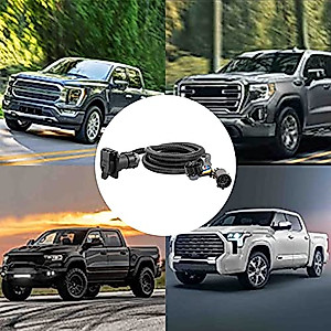 7-Foot 7-Pin Trailer Wiring Harness Kit, Truck Bed Extension for 5th Wheel & Gooseneck Trailers, Compatible with 1997-2021 Ford F150,F250,F350,F450,F550, GMC, Chevy, Ram, Nissan, Toyota