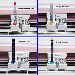 8 Packs Pen/Marker Adapter Set Compatible with Cricut (Explore Air,Air 2,Air 3, and Maker,Maker 3),Pen Adapter Compatible with Sharpie/BIC/Crayola