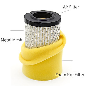 SYOWADA 590825 Air Filter Oil Filter Kit Replacement For John Deer Z345 Z345R Z345M Z235 Z355R Z335E E120 LT150, MIU13038 Air Filter Tune Up Kit Replacement For 591334 594201 MIU14395 GY21435