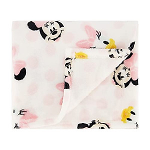 Disney 2-Pack Baby Blanket for Infants and Newborns, Plush Polka Dot Fleece Minnie Mouse Blanket, for Toddler Girls