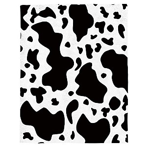 Singingin Super Soft Cozy Bed Fleece Blanket Throw Black and White Graffiti Dairy Cows Spots 39×49inch Fuzzy Plush Lightweight Couch Blankets Microfiber Provides Comfort and Warm All Season