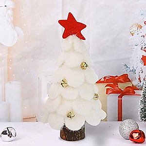 MISNODE Christmas Decoration Handmade Premium Wool Felt Ornament Wool Felt Christmas Tree Ornament Home New Year Party Ornament White Party Holiday Décor