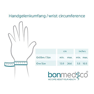 bonmedico Osto Elastic Wrist Wraps - Brace for Women and Men, Wrist Support for Sports and also for Sprained Wrists
