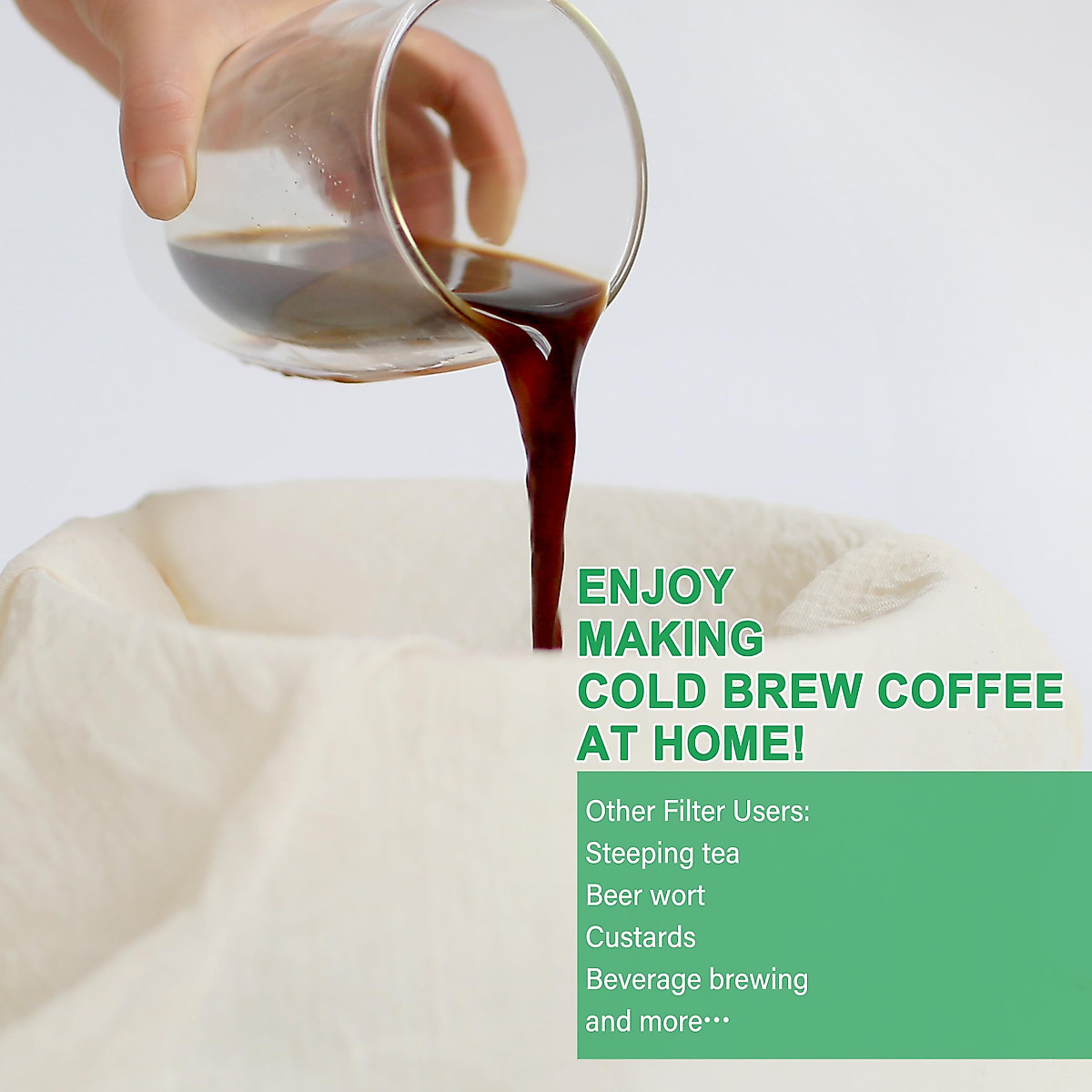 YJL Organic Cheese Cloths Grade 100, 6 PCS 20x20 Inch, Hemmed Unbleached Cheesecloth for Straining, Ultra Fine Reusable Cheesecloth for Cooking, Roasting, Cheese Making, Steaming