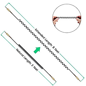 weishan Car Aux Cord, 3.5mm Coiled Male to Male Stereo Audio Cable Aux Cord Replacement for Alexa Dot, Headphones, Home Stereos, Speaker, iPhone, iPad, iPod, 2ft to 8ft Long