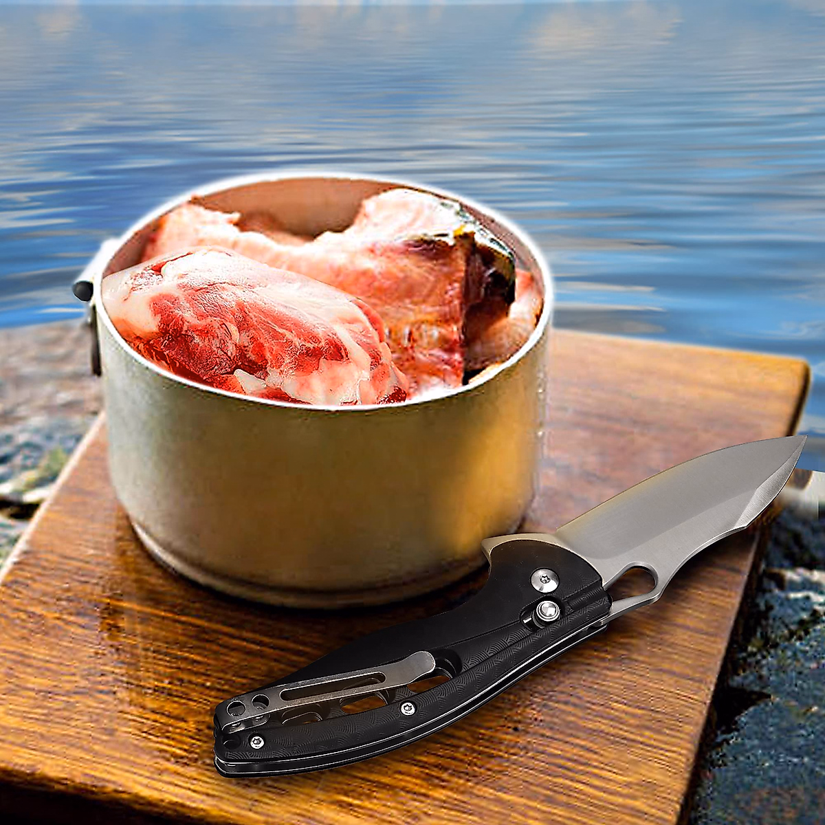 ALBATROSS 7.25" EDC Axis Lock Ball Bearing Assisted Opening Folding Pocket Knife with Satin Blade FRN Handle FK036SC-BK