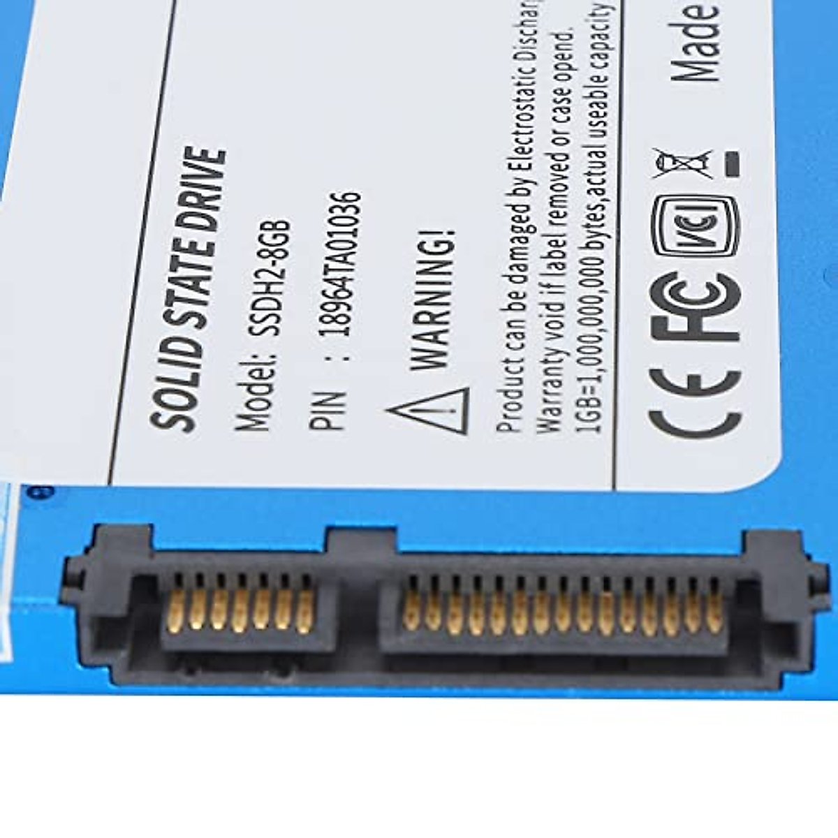 Garsentx Hsthe Sea SSD Automatic Recognition Intelligent Error Correction Blue Metal 2.5‑inch Hard Drive for Storing Data for OS X/Linux/Windows XP/Win/7/8/10 (8GB)