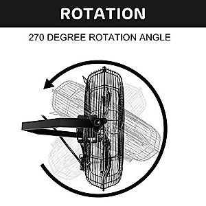 Simple Deluxe 20 Inch High Velocity 3 Speed, Black Wall-Mount Fan, 2-Pack HIFANXWALLMOUNT20X2