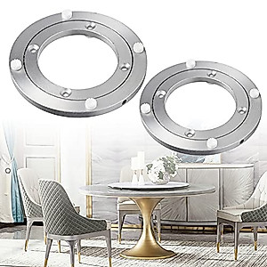 Silent Turntable Plate Table Bearing Rotating Tray - Improved Mute Aluminum Alloy Hardware - Stable and Non-Slip Lazy Susan Hardware Turntable Bearing(5 In)