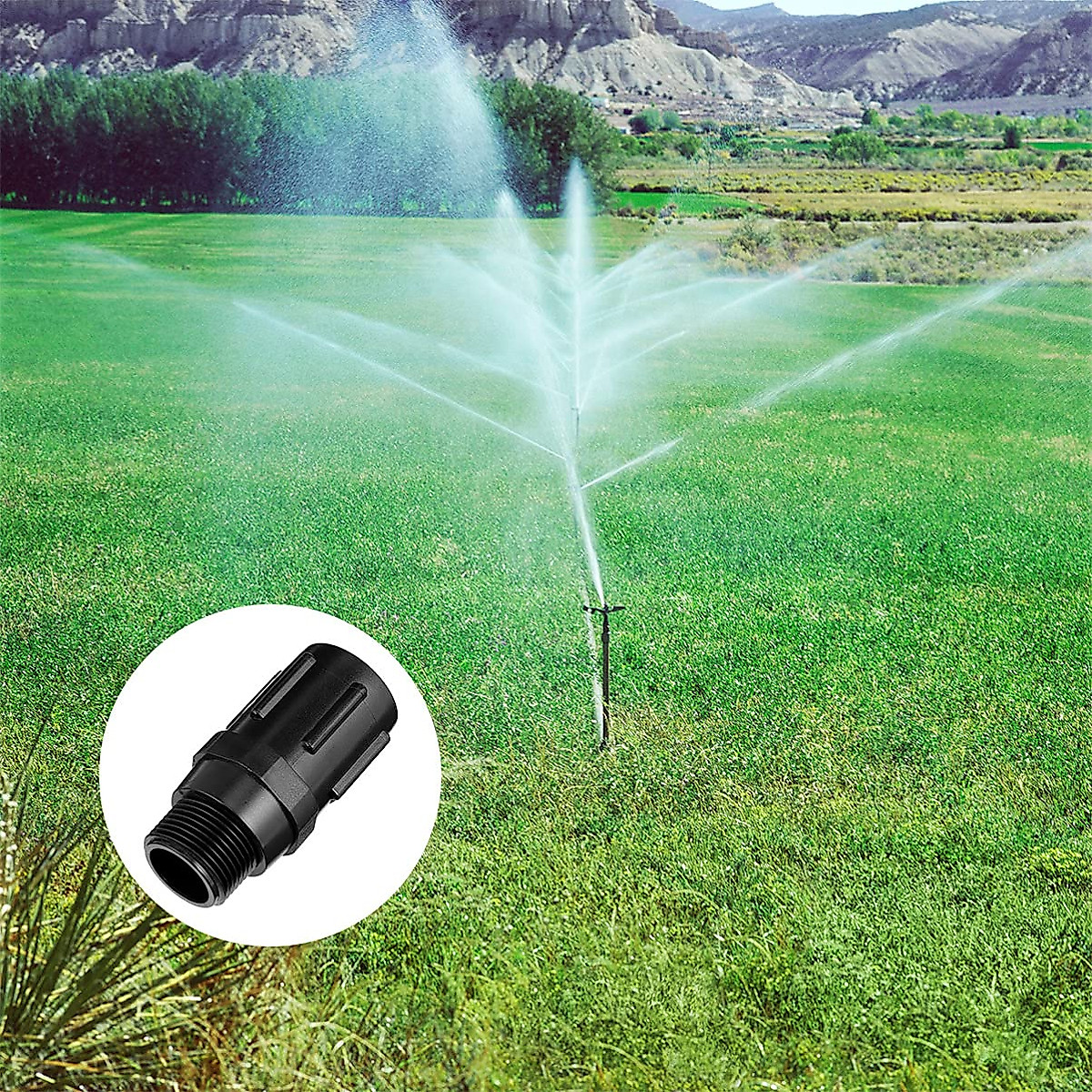 ibasenice Drip Irrigation Pressure Regulato- 3/4 inch Pressure Regulator Outdoor Drip Irrigation Water Distributing Regulator 25 PSI Replacement Reusable Pressure Regulato for Garden/Outdoor